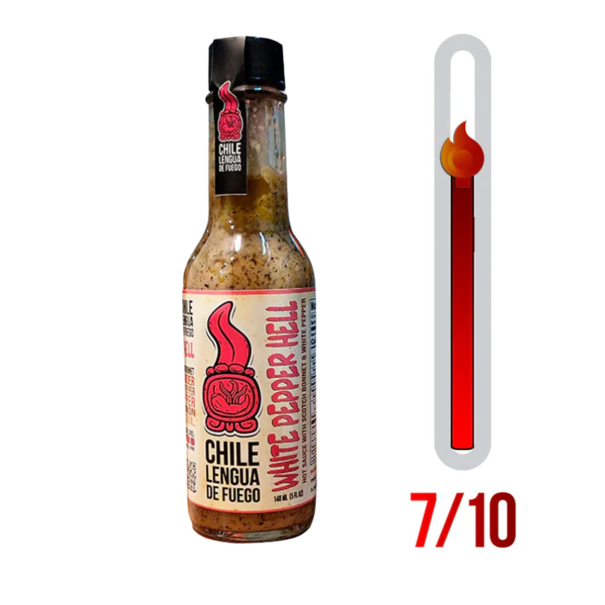 Chile Lengua de Fuego - White Pepper Hell Hot Sauce | Buy at GW STORE ...